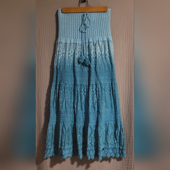 Me 2 Magic | Skirts | Magic 2 Me Boho Blue Ombre Maxi Skirt | Poshmark
